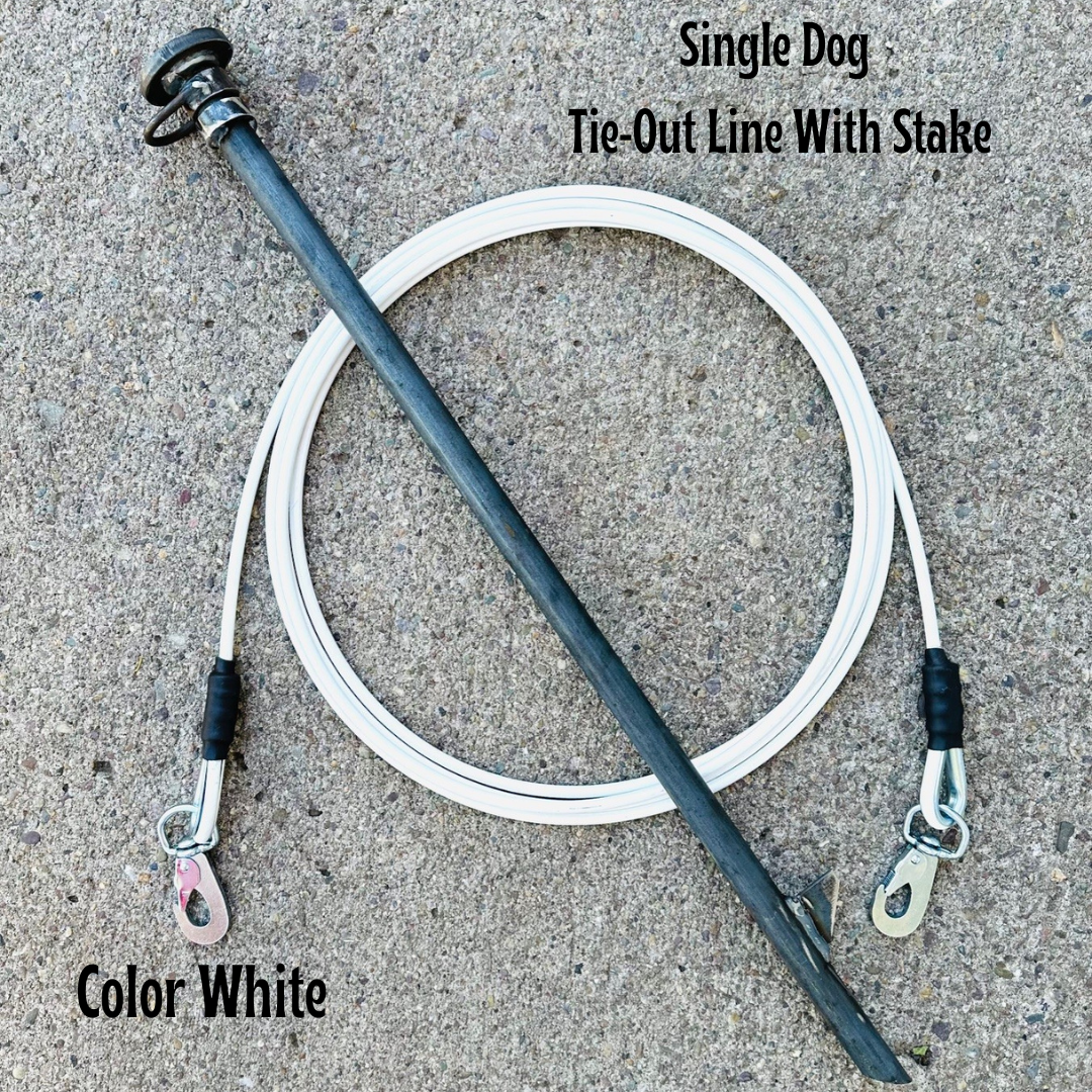 SINGLE DOG TIE OUT LINE - MULTIPLE OPTIONS – dogsRtreed