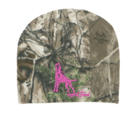 dogsRtreed BEANIE ADULT - FLEECE RT EDGE- dogs R treed LOGO